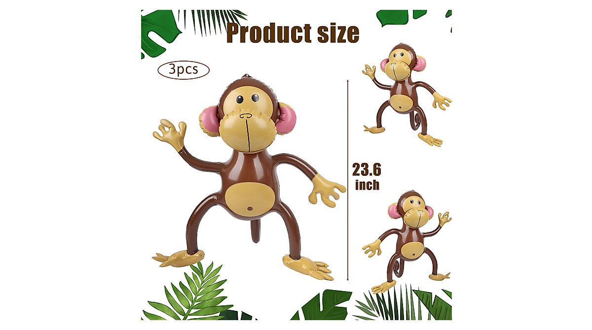 FUTUREPLUSX Inflatable Monkeys - Perfect for Jungle & Safari Parties