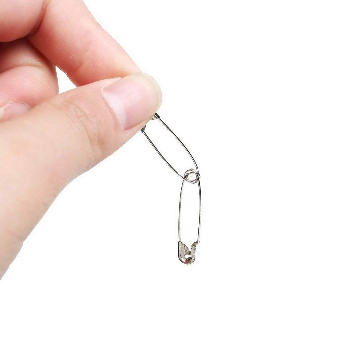 1000Pieces -Safety Pins, 1.1 inch Safety Pins Bulk Metal Silver Sewing Pins Clothing Clips Tool 28mm/ 1.1 inch Decorative Safety pins, Sewing Accessories Kit for Baby Clothing Jewelry Makin (1.1 inch)