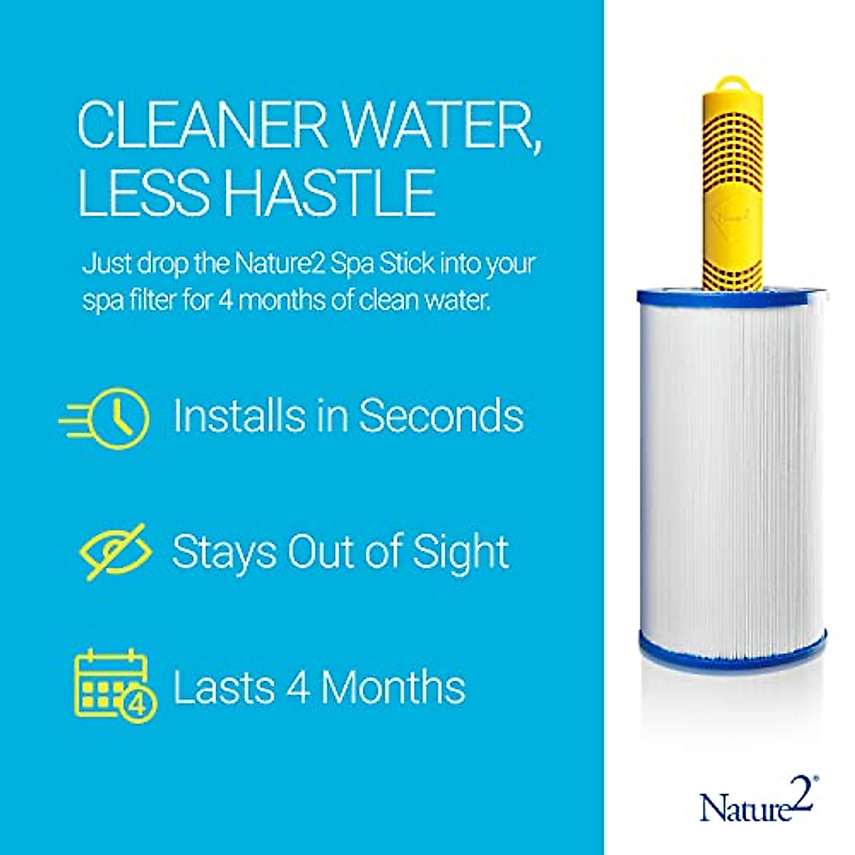 Nature2 Zodiac W20750 SPA Stick Mineral Sanitizer, 1-Pack, Yellow