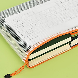 Mesh Zipper Pouch,Waterproof Zipper Bags,18pcs Document Folders,for Puzzle Board Game Storage,for School Office Supplies.