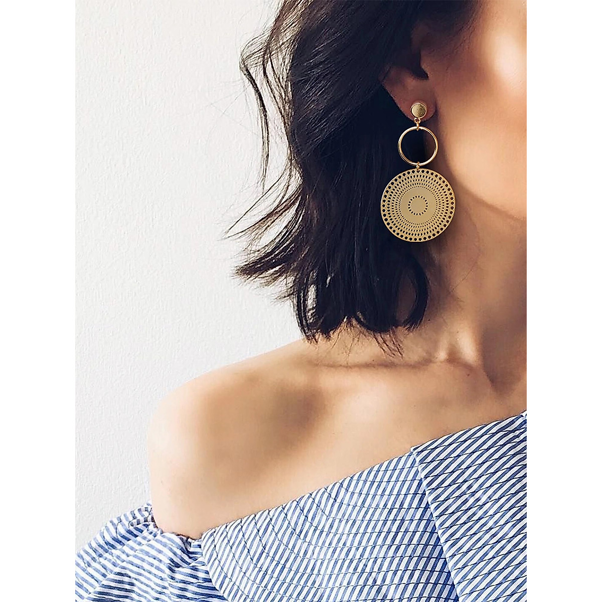 Simple Gold Dangle Earrings Boho Drop Earrings for Women