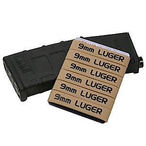 Aolamegs 9mm LUGER Magazine Marking Band 6 Pack (Khaki-Black)