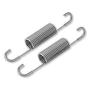 GNPADR GUPO 4-5/8 inch (2Pcs) Stainless Steel Recliner Sofa Chair Mechanism Stretch Spring Replacement -Long Neck Hook Style