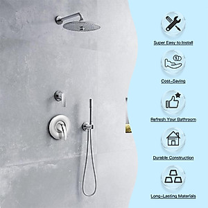 Shower Knob Replacement(100657) for Moen Lever Shower Handle, Compatible with Moen PosiTemp Valve Systems, Brushed Nickel