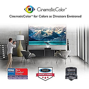 BenQ V7050i 4K Laser TV Projector l Ultra Short Throw l 2500 ANSI Lumens Bright and Beautiful l HDR-PRO l HDR10 & HLG l Android TV l Wireless Casting l HDMIx2 & SPDIF I ARC I 3 Year Warranty (Renewed)