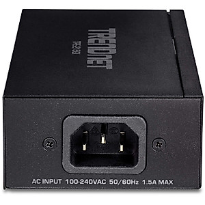 TRENDnet 2.5G PoE+ Injector, TPE-215GI, PoE (15.4W) or PoE+ (30W)(Renewed)