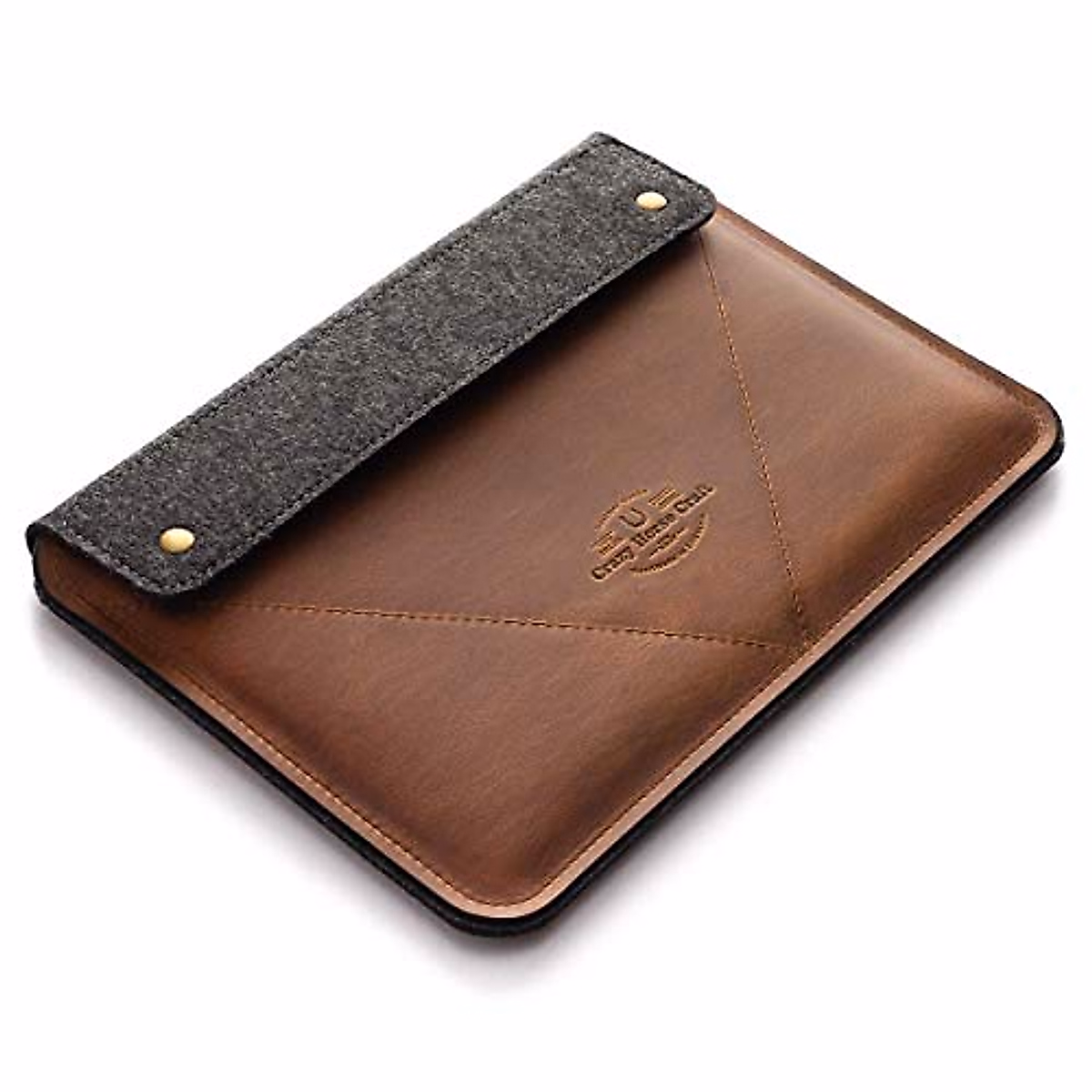 Genuine Italian Leather Case/Sleeve for MacBook Pro 13/14 / 15/16 inch 100% Wool Felt handmade unique vintage laptop cover Top Quality Secure MB Air 13 M1 M2 bag Engraved Gift, Crazy Horse Craft