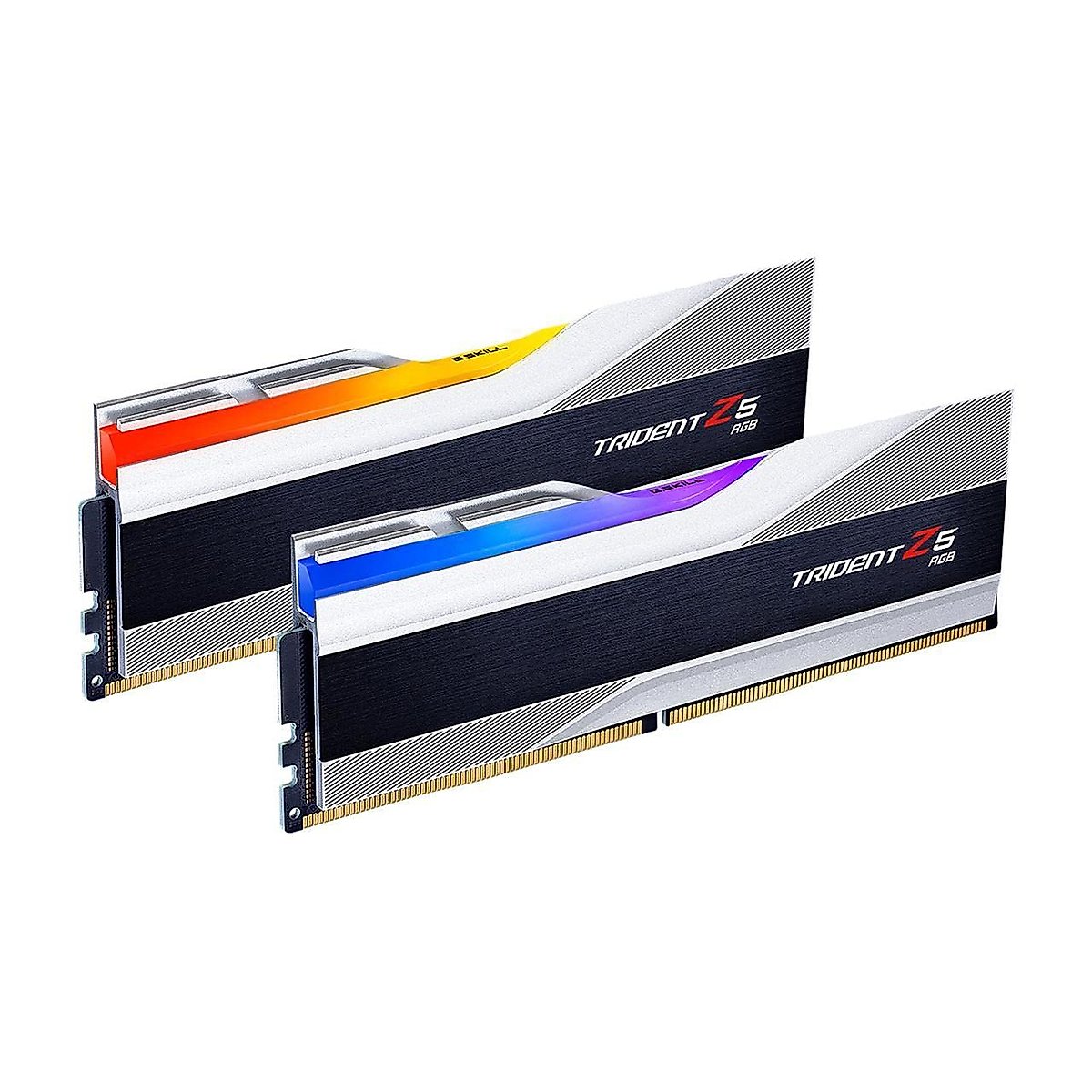 G.SKILL Trident Z5 RGB Series (Intel XMP 3.0) DDR5 RAM 32GB (2x16GB) 6800MT/s CL34-45-45-108 1.40V Desktop Computer Memory UDIMM - Metallic Silver (F5-6800J3445G16GX2-TZ5RS)