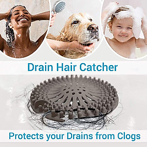 CQHYM Silicone Sink Drain Stopper,Bathtub Drain Stoppers,Sink Stopper/Tub Stopper/Drain Cover to Bathroom and Kitchen(5 Pack)