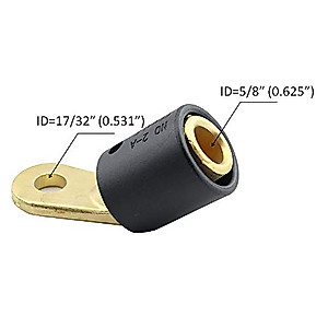 WeldingCity 2-pk Twist-Lock Insulated Female Terminal Adapter Threaded Stud to Tweco/Lenco for Miller Lincoln ESAB Welders (Pack of 2)