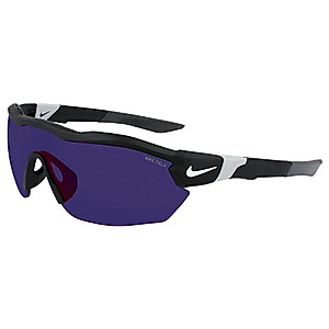 Nike Show X3 Elite L Rectangular Sunglasses, Matte Black, 61/15/130