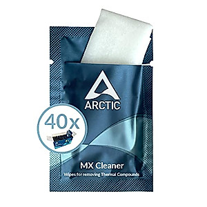 ARCTIC MX Cleaner (40 pieces) - Cleaning wipes for removing thermal paste, 11.5 x 11.5 cm, biodegradable