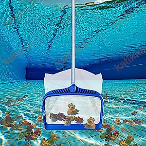 katikies Daveyspa Pool Skimmer Net,Ultra Fine Mesh Rake, Swimming Pool Leaf Skim Net for Cleaning Silt, Sand, Pollen,Bugs (20 Inches-White)
