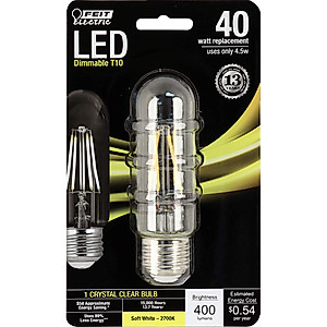 Feit Electric BPT1040/827/LED Feit 40W Equivalent T10-shape E26 Medium Base LED Light Bulb