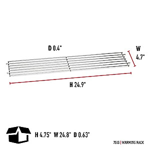 Weber Warming Rack, 24.9 x 4.7 x .4 Inches, Plated