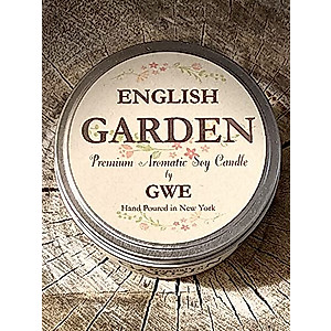 English Garden - Floral Aromatherapy Soy Candle for Stress Relief, Relaxation, Anxiety, Comfort & Sleep- Mixed Scents of Lilac, Rose & Jasmine-Soy Wax Infused w/Natural Oils, Made in The U.S.A.