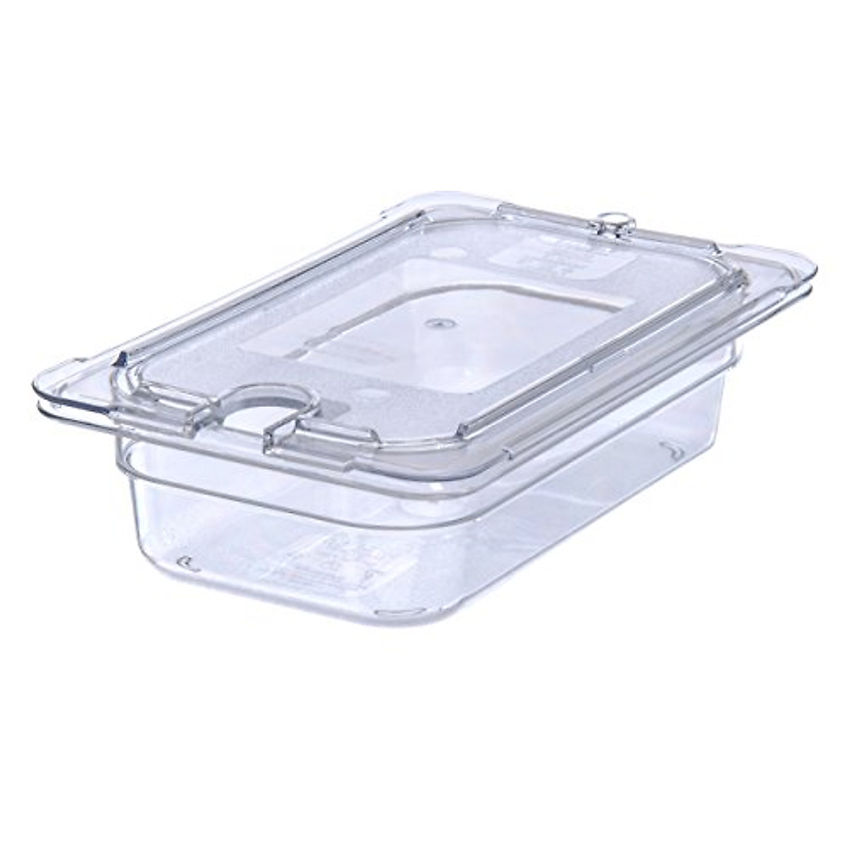 Carlisle FoodService Products Plastic Food Pan 1/4 Size 2.5 Inches Deep Clear