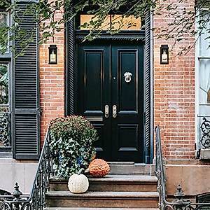 HUADEEC Outdoor Wall Lantern,Wall Sconce Light Fixtures,Wall Mount Front Porch Lights Outdoor for Entryway,Doorway,Matte Black E26 Base