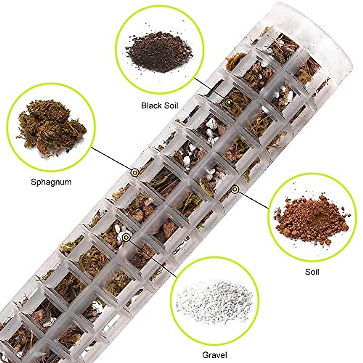 Small Plastic Moss Pole for Monstera and Climbing Plants-Mighty Plant Support (White,4)