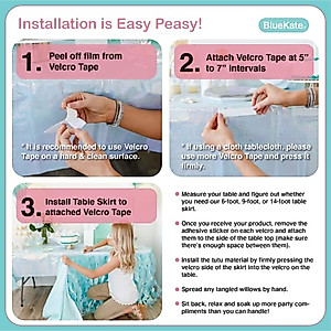 Tutu Table Skirt - Tulle Table Skirt Decoration - Mesh Fluffy Tulle Tablecloth for Birthday Party, Baby Shower, Gender Reveal, Wedding Shower, Valentine’s Day, Prom (Rainbow, 6ft)