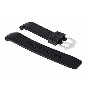 Ewatchparts 26MM SILICONE RUBBER BAND STRAP COMPATIBLE WITH IWC 3538 DUAL CROWN AQUATIMER AUTOMATIC