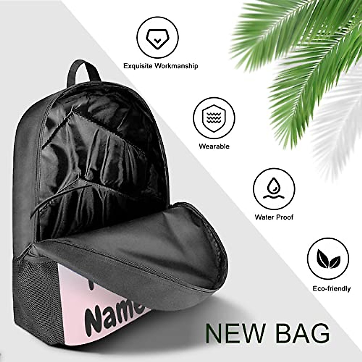 Custom Backpack, Personalized Bookbag, Customized Casual Backpack With Photo School Bag For Travel Hiking Daypacks