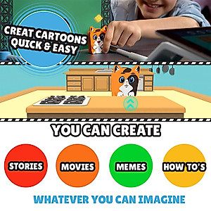 Toaster Pets Cartoons Studio kit | Quick, Easy and Collaborative Movie Maker Set for Girls and Boys