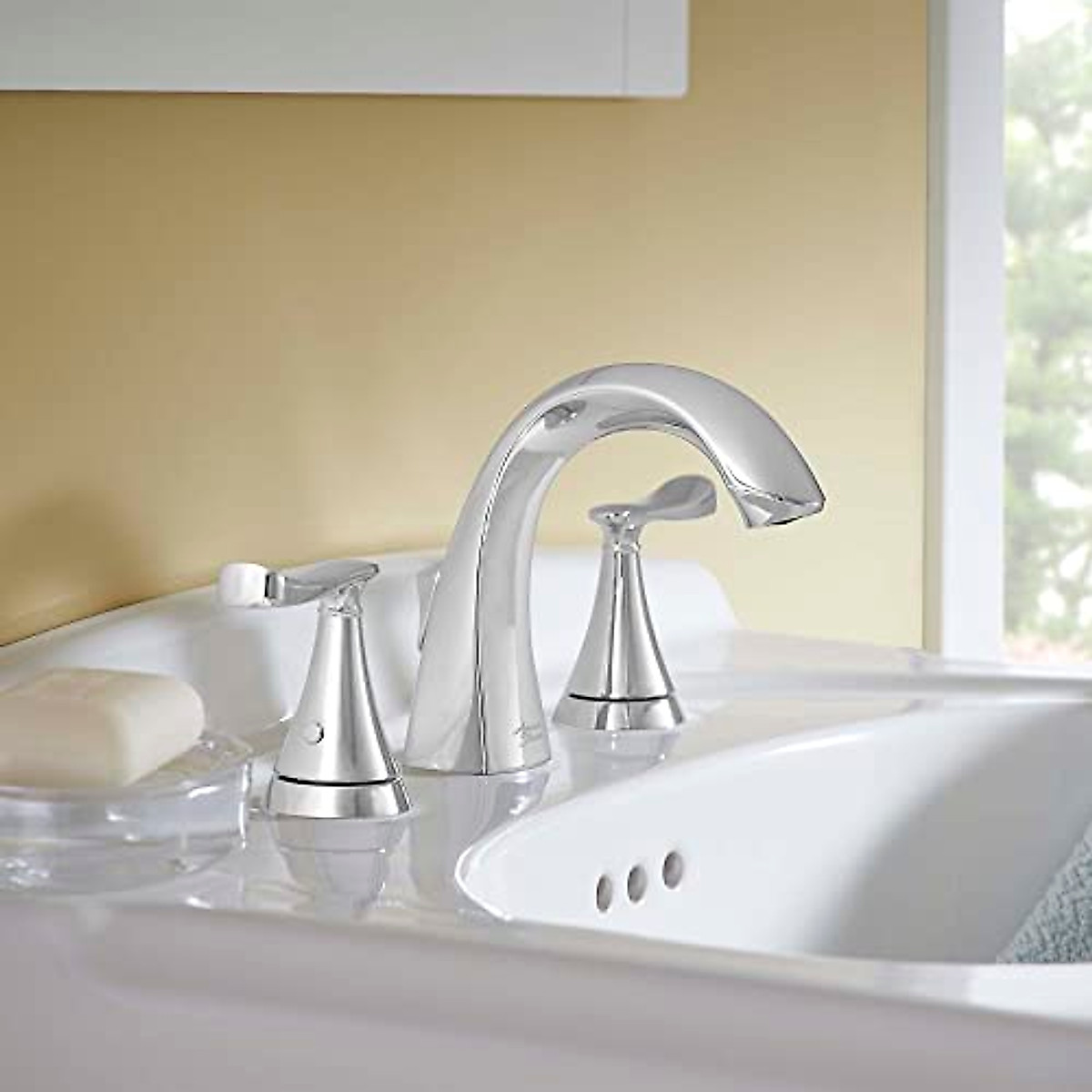 American Standard 7413801.002 Chatfield 8-Inch Widespread 2-Handle Bathroom Faucet 1.2 gpm, Polished Chrome