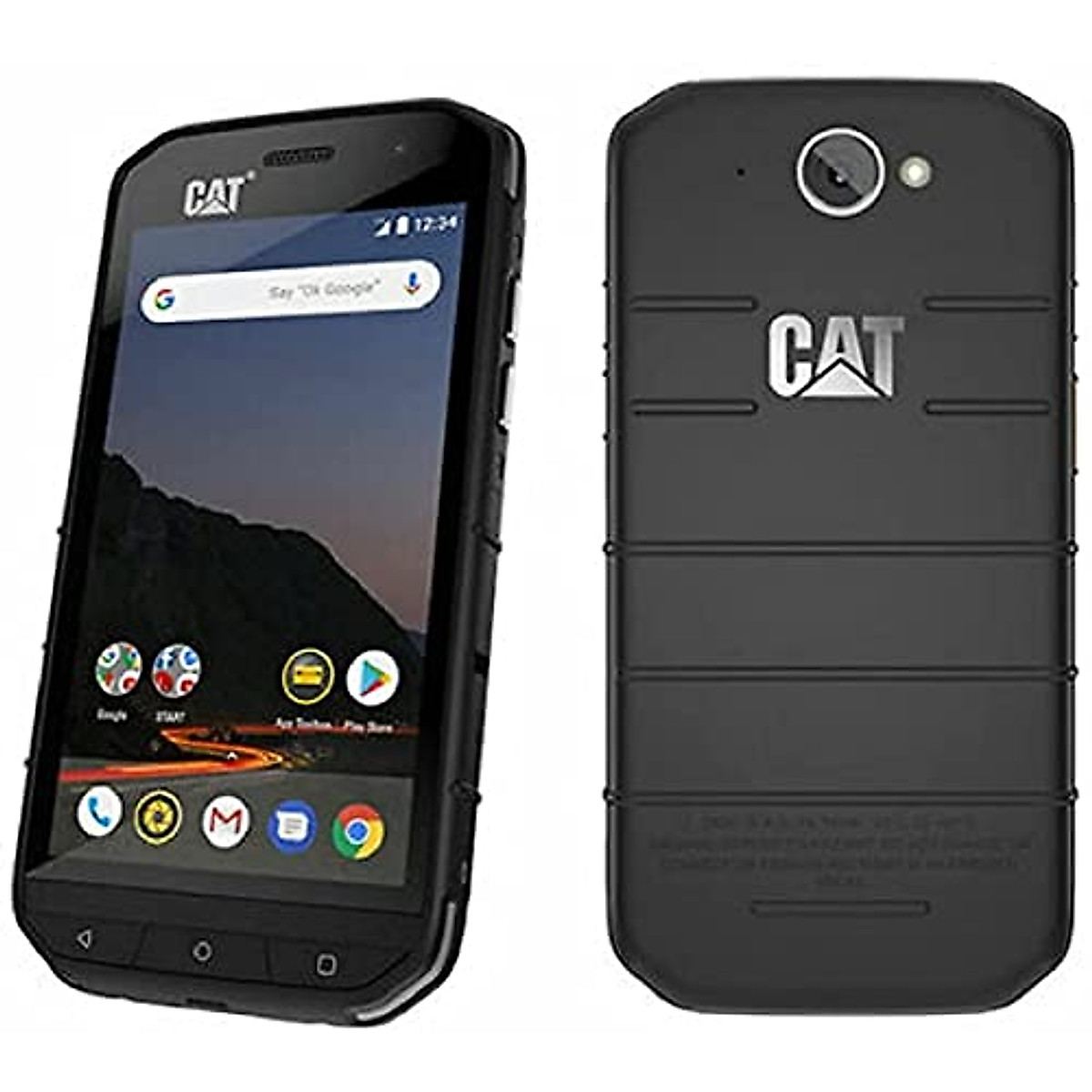 CAT PHONES S48c 32GB Rugged Waterproof (Sprint Unlocked) Smartphone - Black (Renewed)