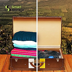 Smart Storage Vacuum Storage Bags, 8 Pack Space Saver Bags for Clothes, Pillows & Bedding, Travel Luggage, Vacuum Seal Storage Bags
