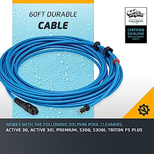 Dolphin Genuine Replacement Part — Durable 60 FT Blue Cable for Agile Robot Movement — 9995885-DYI