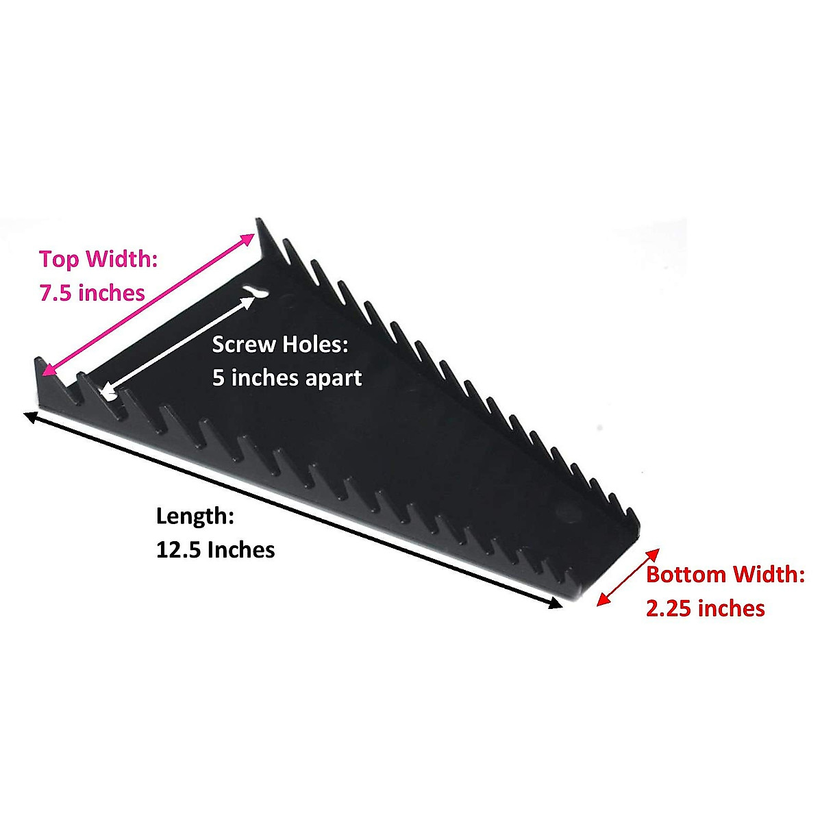 JSP Manufacturing Red & Black 16 Tool Standard Wrench Holder Wrench Organizer 2 Pack | Storage Rack Tray Tool Holder