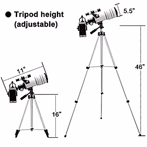ToyerBee Telescope for Adults & Kids, 70mm Aperture Astronomical Refractor Telescopes for Astronomy Beginners (15X-150X), 300mm Portable Telescope with an Phone Adapter & A Wireless Remote