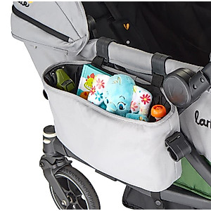 Larktale Caravan Coupe - Compact 2-Seater Stroller Wagon with Small Fold - Adjustable Canopies Included - Gray/Black