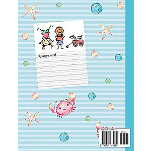 Mermaid Naia Primary Story Journal Composition Book: Grade Level K-2 Draw and Write, Dotted Midline Creative Picture Notebook Early Childhood to Kindergarten (Fantasy Ocean Watercolor Series)