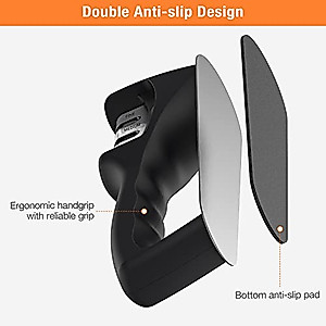 SIMPLETASTE Kitchen Knife Sharpener with Non-Slip Base, 3-Stage Sharpening Tool Helps Restore and Repair Blades Edge