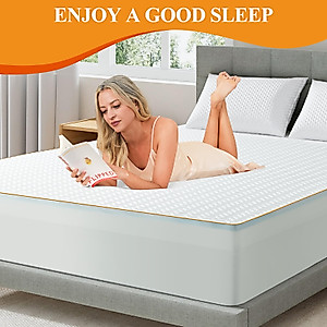 Maxzzz 3 Inch Firm Mattress Topper Queen Size - Extra Firm Memory Foam Mattress Topper with 8-21 Deep Pocket Cover, High Density Foam Bed Topper for Back Pain & Extra Weight