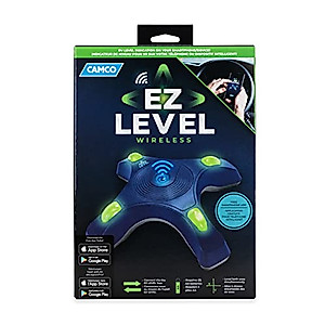 Camco Wireless RV EZ Level | Provides a Fast & Easy Way to Level Your RV | Smartphone Compatible | Easy Operation, Blue (25507)