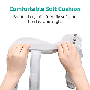 Fanwer Stroke Resting Hand Splint - Night Immobilizer Wrist Finger Brace for Flexion Contractures, Functional 5 Finger Stabilizer Wrap - for Muscle Atrophy Rehab, Arthritis, Carpal Tunnel Pain(Grey)