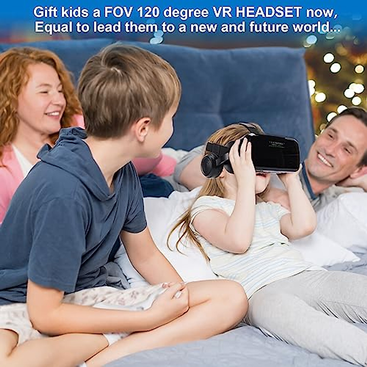 Virtual Reality headsets 3D Glasses Helmets VR Goggles VR Headsets for Phone Cell Phone for TV Movies Video Games Compatible to iOS Android Support 4.7” to 7.3” Mobile Screen with Controller (BR100)