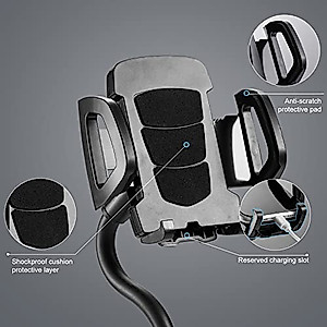 RensanR Cup Phone Holder for Car,Car Cup Holder Phone Mount with 360° Rotation Adjustable Gooseneck,Car Phone Holder Mount for All Smartphones Upgrade