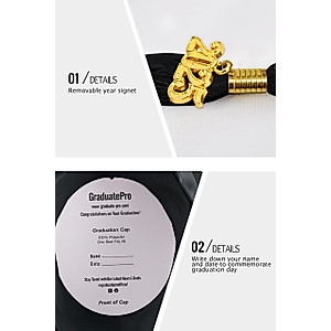 GraduatePro Matte Graduation Cap and Gown 2025 Set Bulk with Tassel for High School & College Black 48