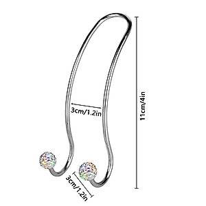 SAVORI Auto Hooks Bling Car Hangers Organizer Seat Headrest Hooks Strong and Durable Backseat Hanger Storage Universal for SUV Truck Vehicle 2 Pack (AB)