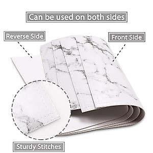 Marble Faux Leather PU Placemats, Set of 4, Washable, Stain Resistant for Dining Room Kitchen Table Decor