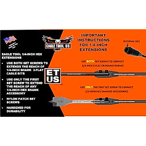 Eagle Tool US Installer Bit and Drill Bit Extension, 52-INCH - ETHX25052 (Replaces ETHX25054)