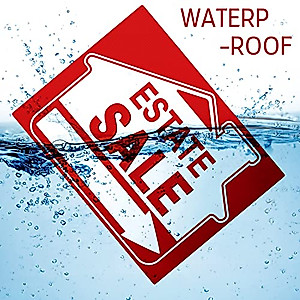 [5 Pack] Estate Sale Signs Set,18 x 14 Inch Estate Sale Yard Signs with Double Sided, Estate Sale Arrows Signs with Metal H Stakes,Property Sale Directional Arrows Signs,WEATHER-PROOF