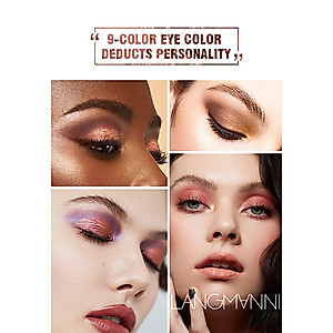 Quxun 9Colorful Eyeshadow Palette High Pigmented Makeup Palette Matte And Shimmer Glitter Eyeshadow Waterproof Long Lasting Eye Shadow Palette #3