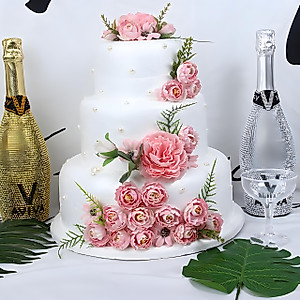 Crafare 5 Tier Round Foam Cake Dummy Decorating 4“ 6” 8“ 10” 12“ Supplies for Wedding Baby Shower Birthday Party Cake Decoration 17.7 Inches Tall