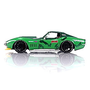 Street Fighter 1:24 1969 Chevrolet Corvette Stingray ZL1 & 2.75" Cammy Figure, Toys for Kids and Adults