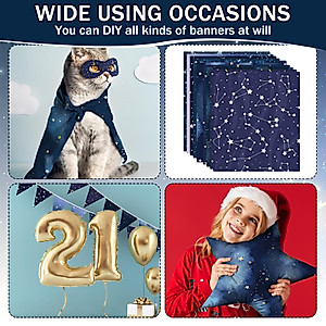 Buryeah 20 Pcs 18" x 21" Cotton Quilting Fabric Fat Quarters Fabric Bundles Fabric of The Universe for Quilting Sewing DIY Quilt Beginners Quilting Supplies Fabric Squares